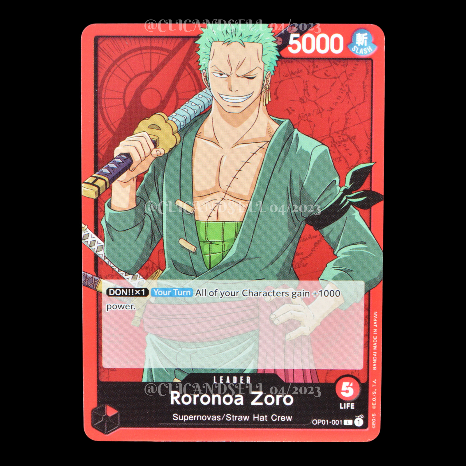 carte Pokémon Roronoa Zoro Leader OP01-001 L #1 OP01 NEUF FR | eBay