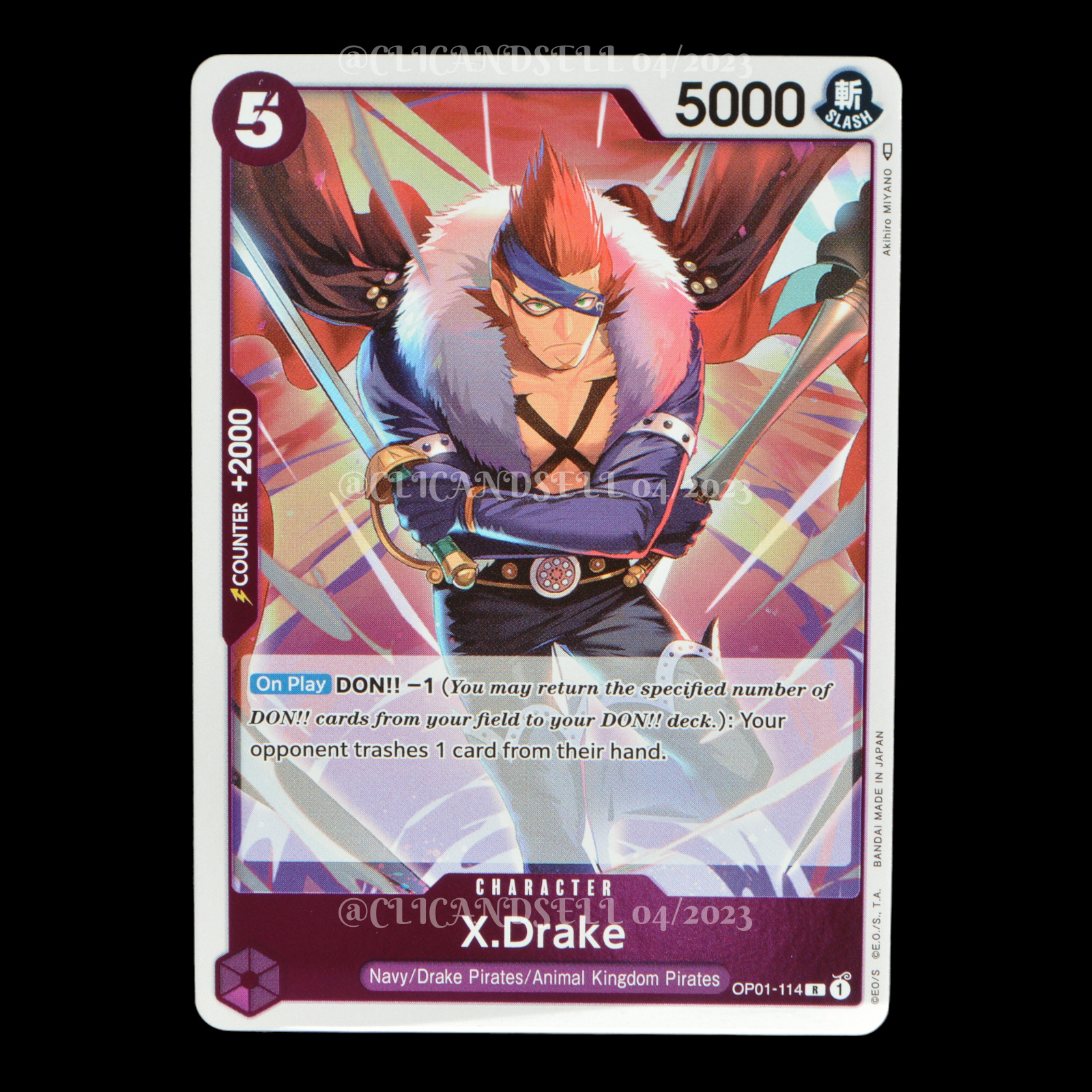 carte Pokémon X.Drake Rare OP01-114 R #1 OP01 NEUF FR | eBay