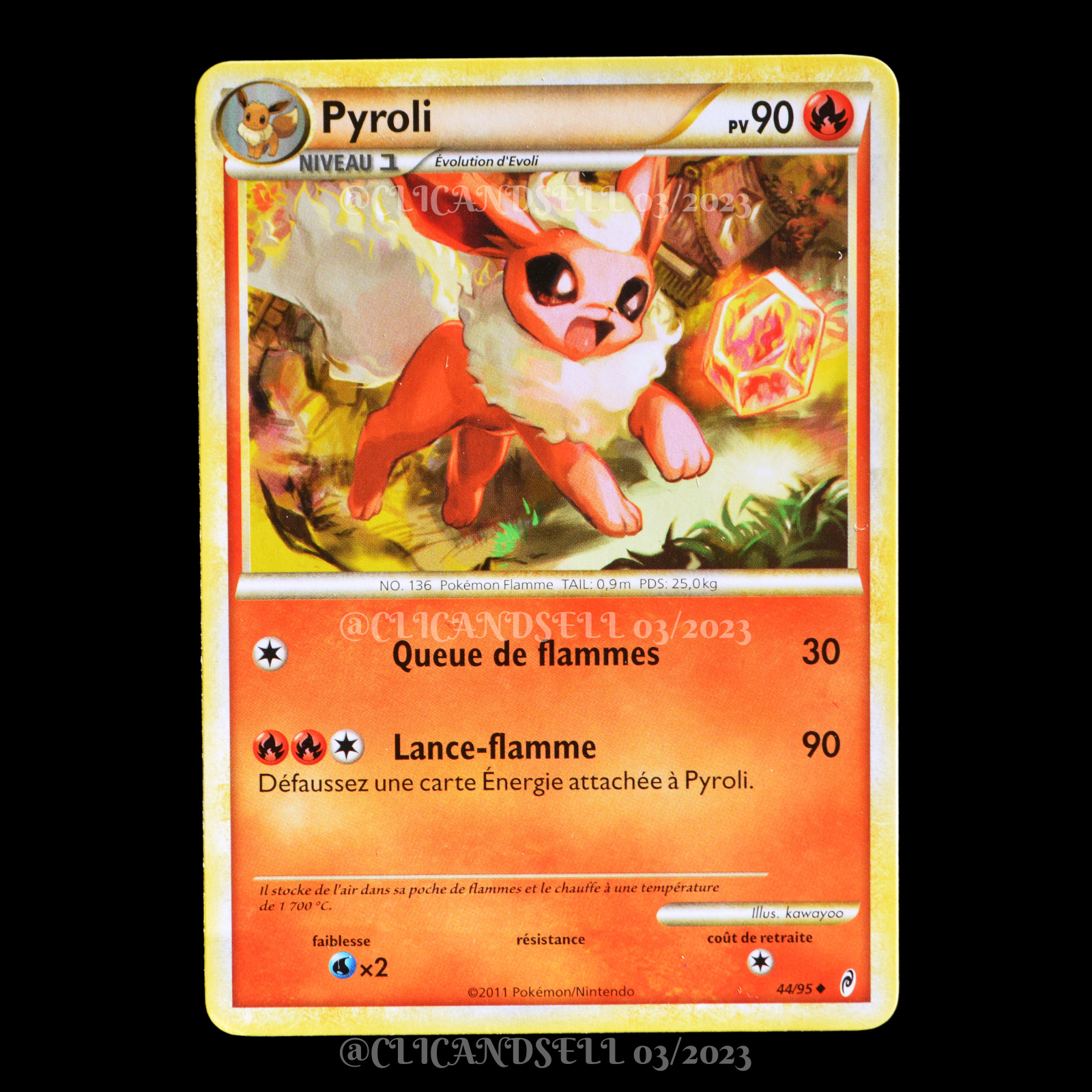 CARTE POKÉMON PYROLI 44/95 #1 COL01 - L'Appel des Légendes NEUF FR EUR ...