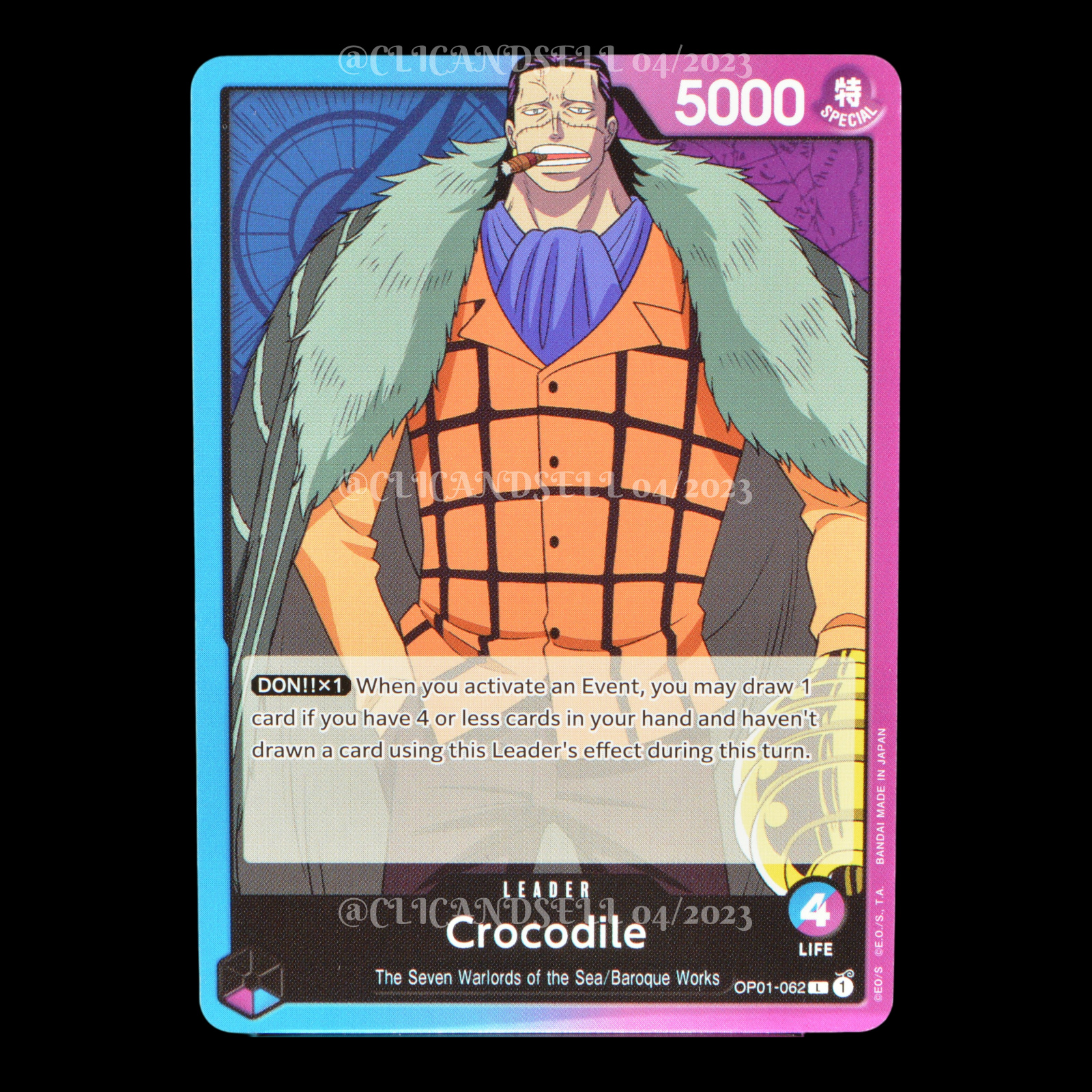 carte Pokémon Crocodile Leader OP01-062 L #1 OP01 NEUF FR | eBay