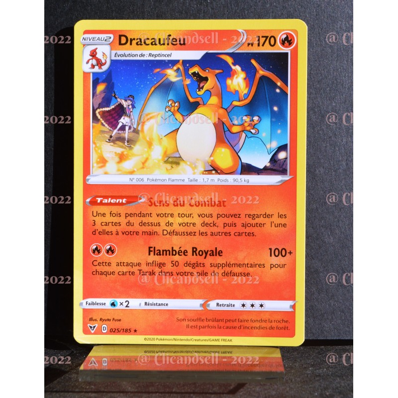carte Pokémon Dracaufeu 170 PV 025/185 EB04 - Voltage Eclatant NEUF FR ...