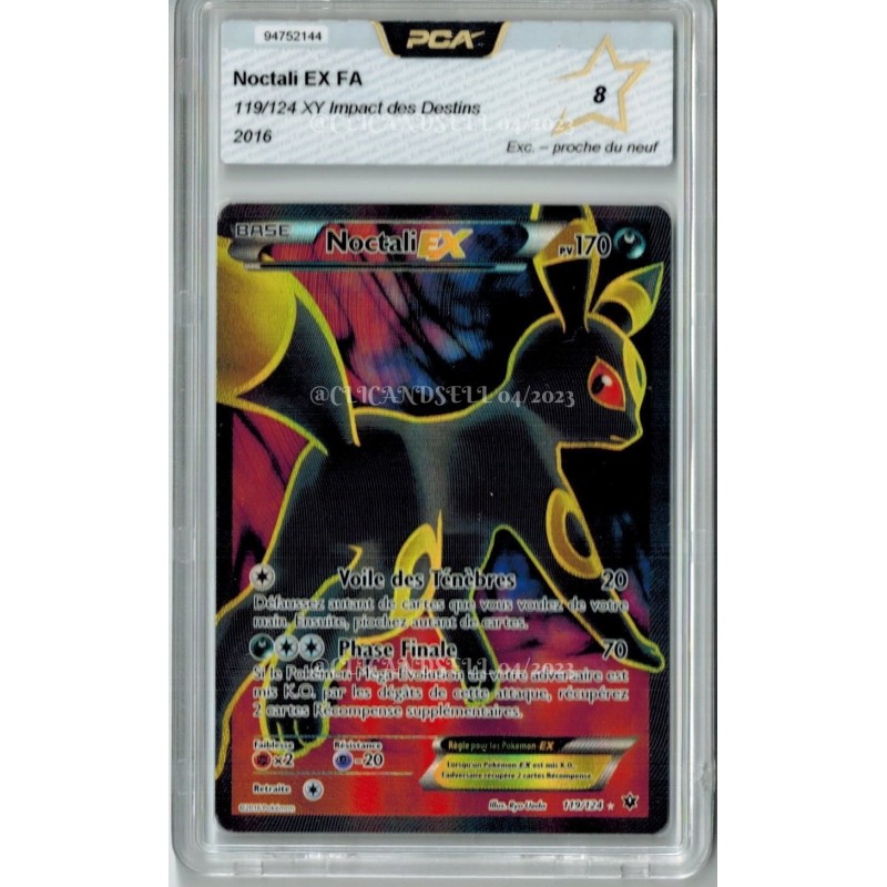 carte Pokémon PCA Noctali EX FA 119/124 XY Impact des Destins 8 ...